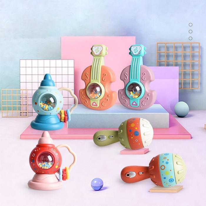 Jual Mainan bayi Rattle Teether Kerincing Baby Mainan Edukasi Bunyi ...