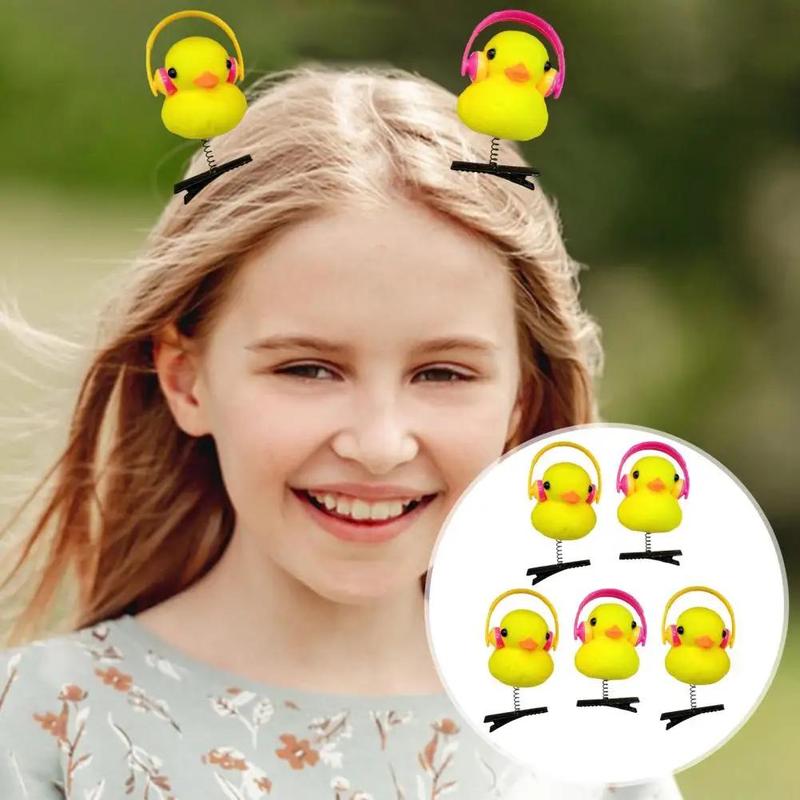 10PCS Cute Hair Accessory 5pcs Cute Plush Duck Hair Clip Set - TikTok ...