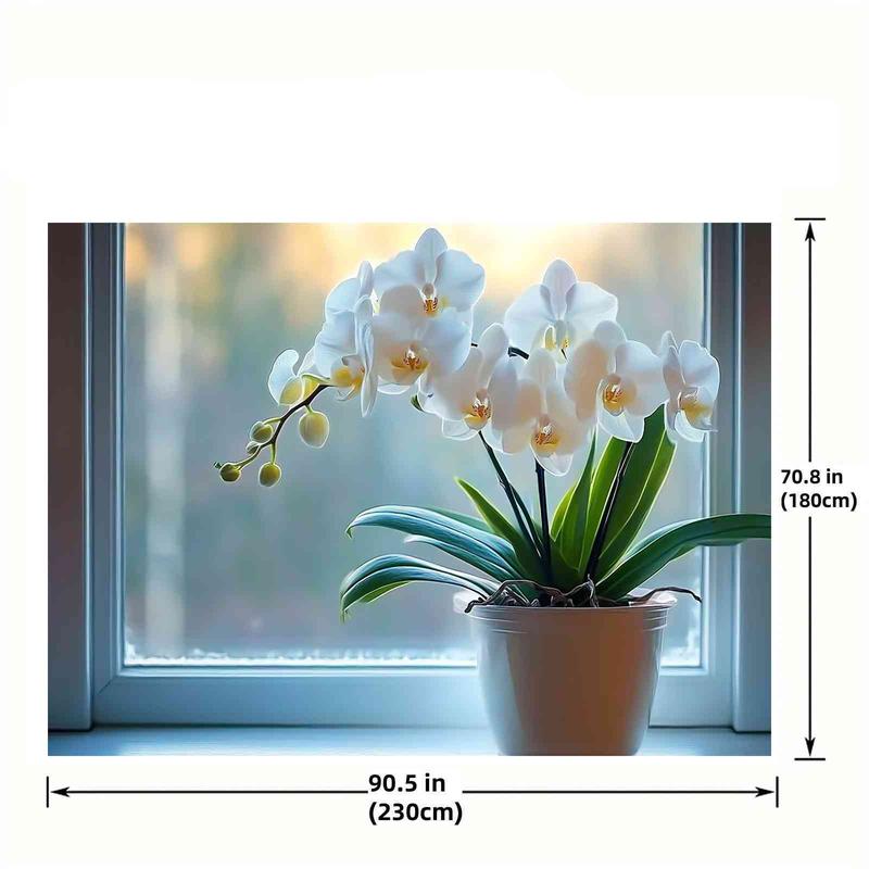 Kain Latar Belakang Pasu Bunga Tingkap Bercetak Rata 2D, 1 Keping ...