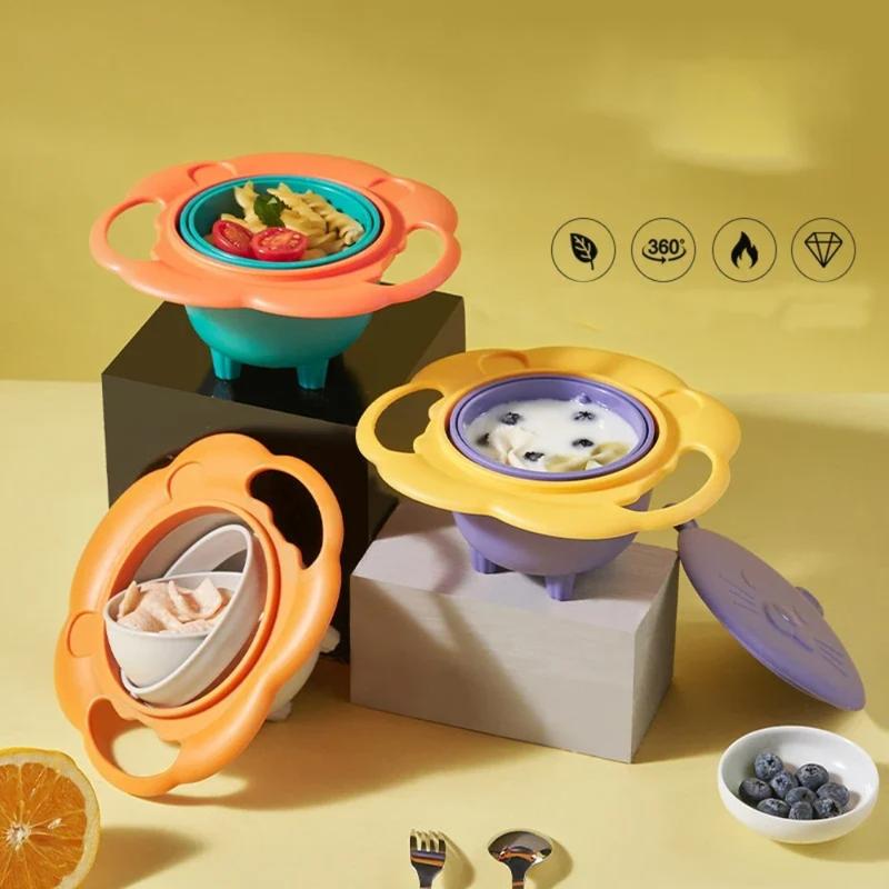 New Design Universal Bowl Dishes Anti Spill Bowl Smooth 360 Degrees ...