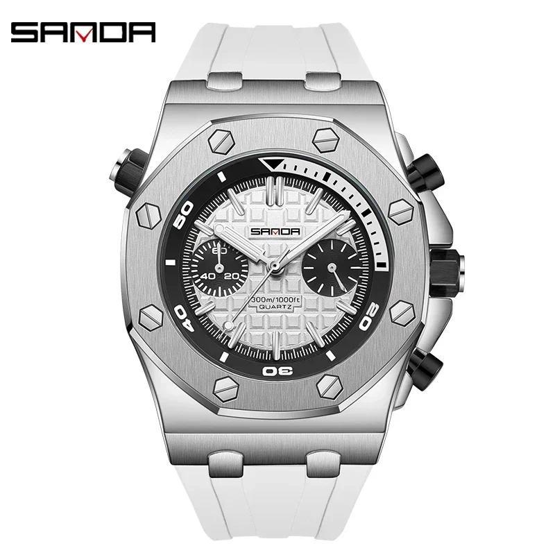 Jam Tangan Sukan Kulit Analog, Jenama Mewah SANDA 7027 Hombre, - TikTok ...