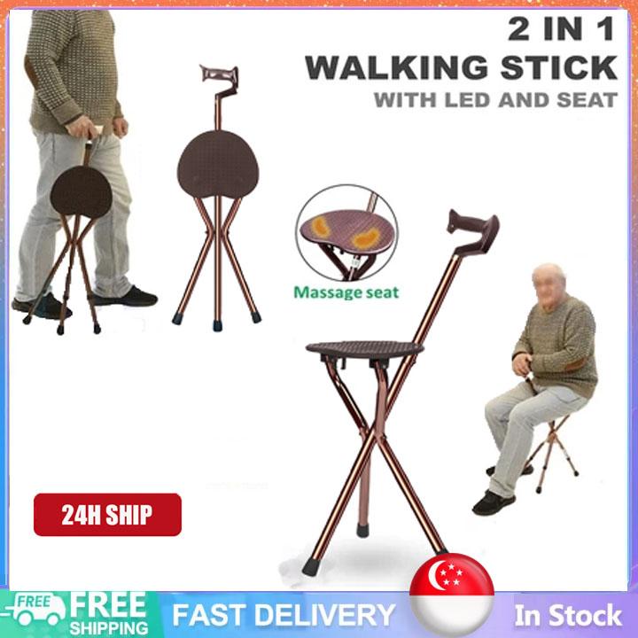 【Local Stock】Collapsible Tri-fold Trekking Hiking Poles Light-weight ...