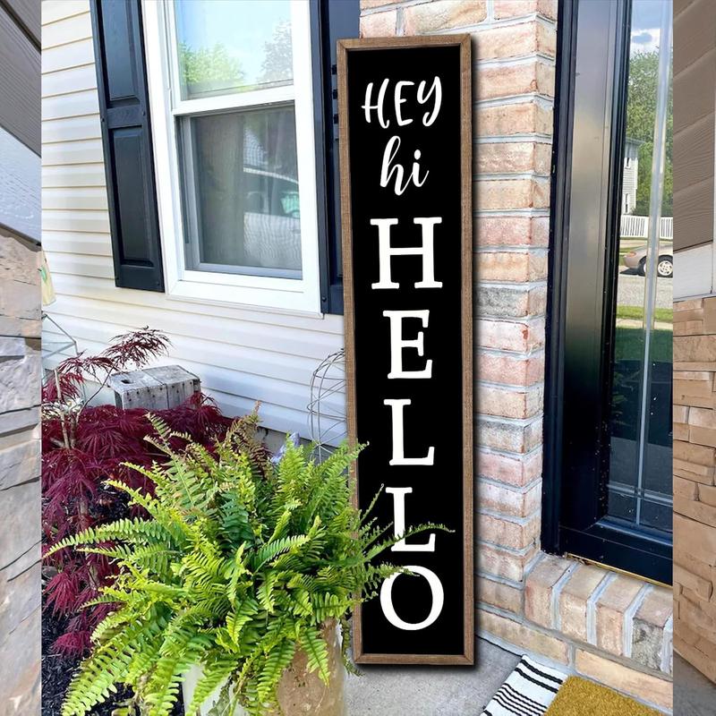Hey Hi Hello Welcome Sign For Front Porch Standing 45"X9" Large ...