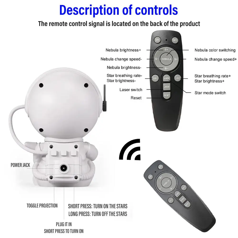 Creative Astronaut Projector, 1 Piece Mini Astronaut Projector Night ...
