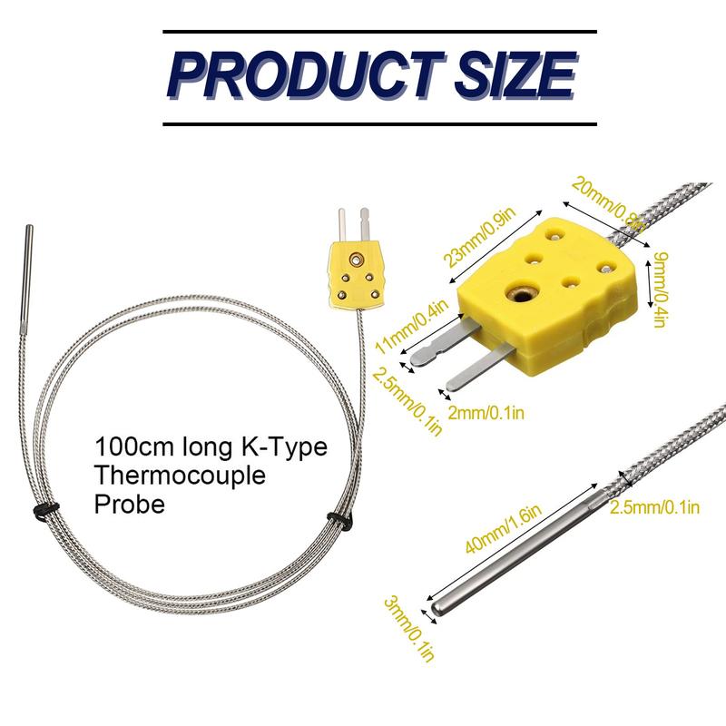 Accurate Type K Thermocouple Probe Sensors 5 Second Activation - TikTok Shop Singapore