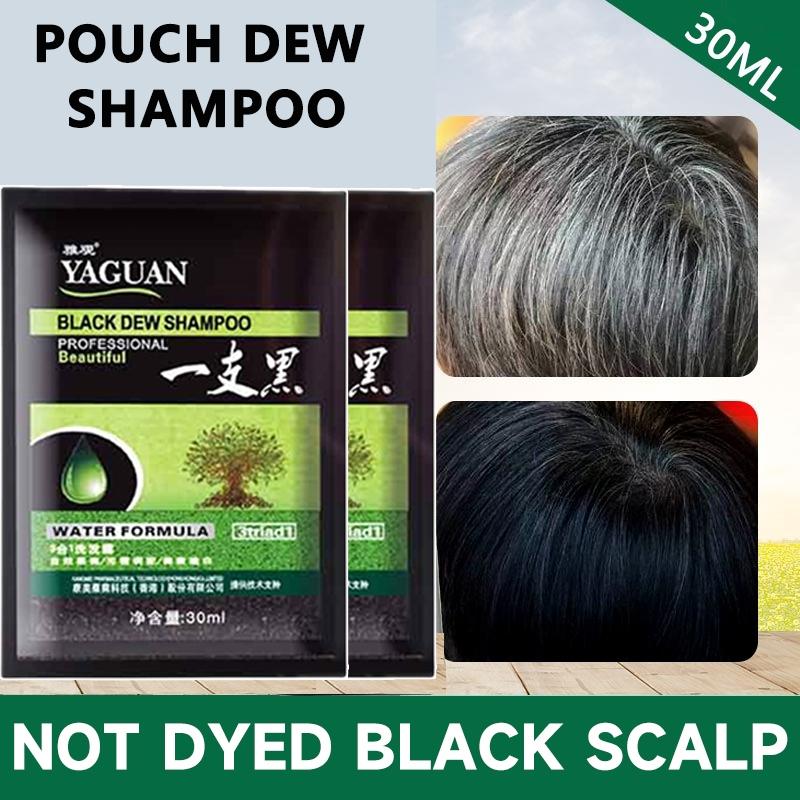 Herbal Black Hair Dye Shampoo Brown Color Shampoo White Hair into Black ...