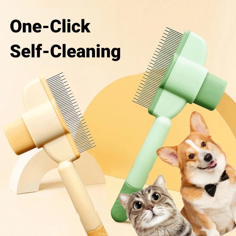 2 Pack Pet Comb for Dogs Cats with Long Short Stainless Steel Metal ...