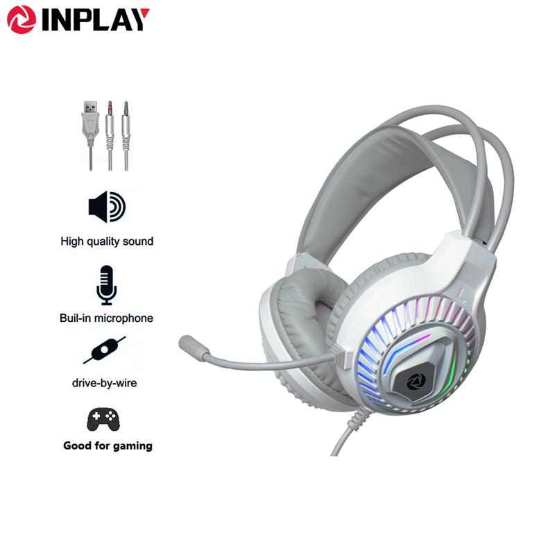 INPLAY H20 Gaming Headset RGB Light Wired Headphone With Mic - TikTok ...