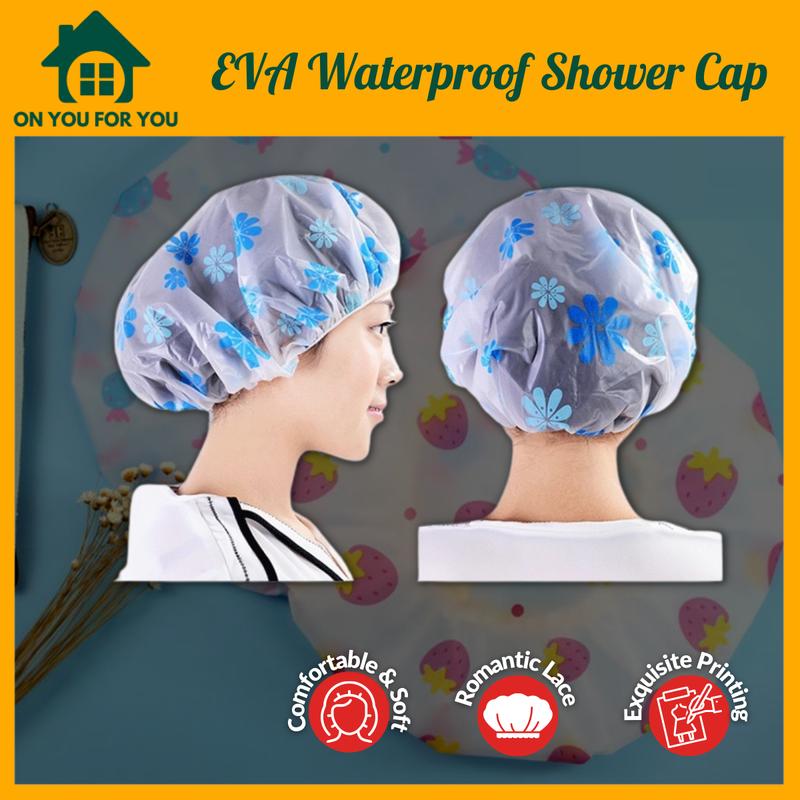 EVA Waterproof Bathroom Shower Cap Cute Sweet Design Hat Hai - TikTok ...