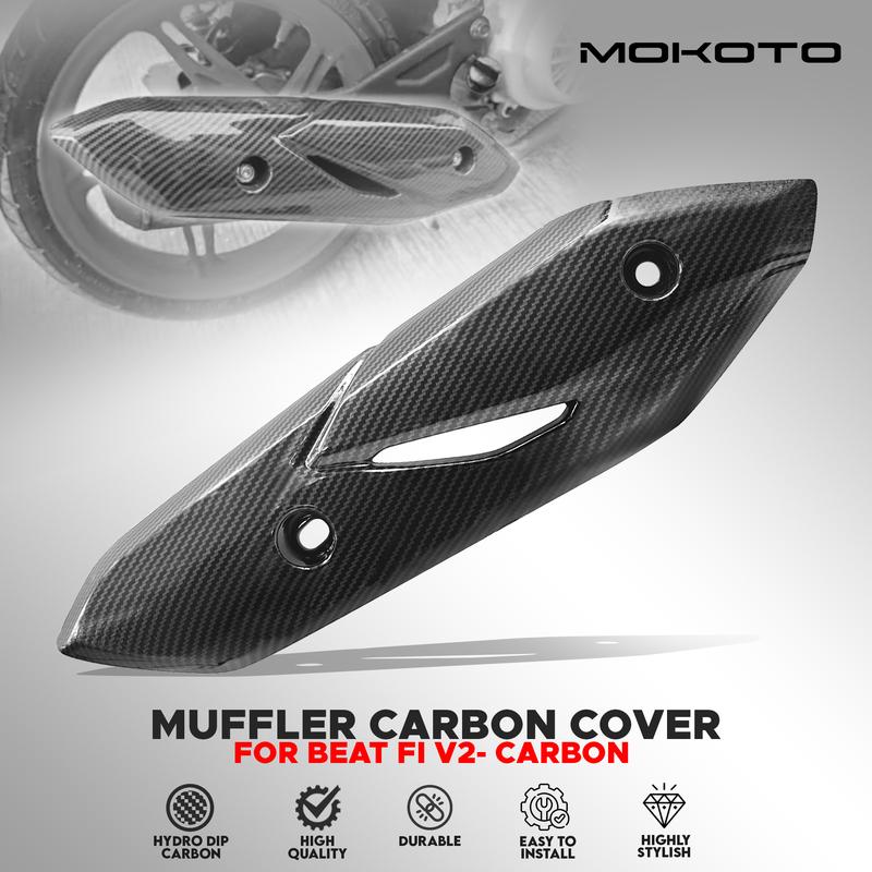 BEAT FI V2 MUFFLER COVER CARBON / EXHAUST GUARD COVER FOR HONDA ...