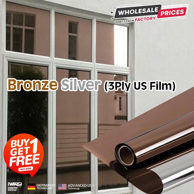 US Tinted Bronze Silver Tinted Rumah #BELI 1 ROLL #PERCUMA 1 - TikTok ...