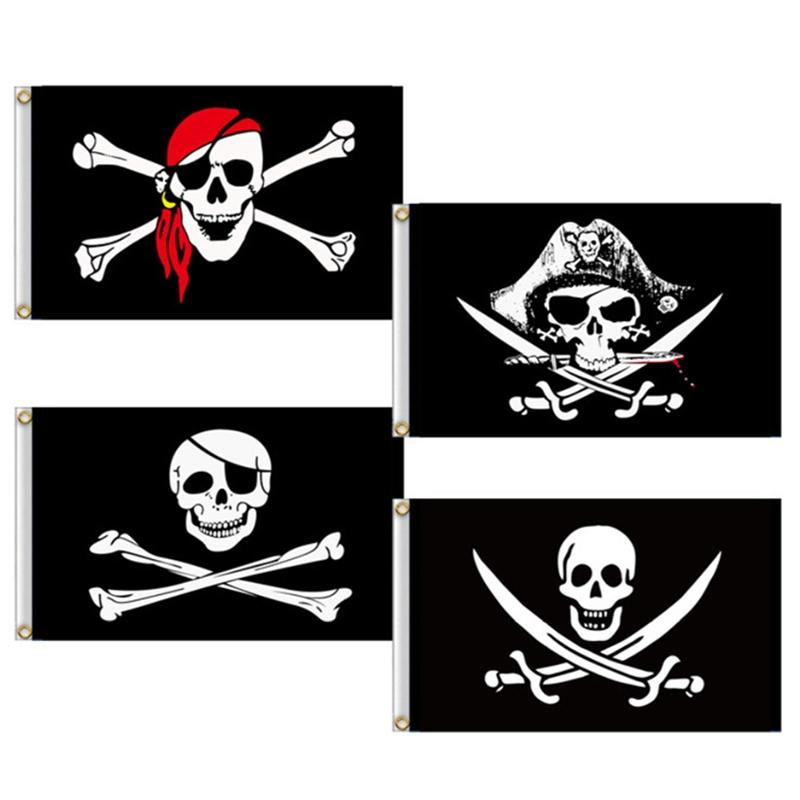 Sepanduk Bendera Lanun Tengkorak Besar, Jolly Roger, Gantung - TikTok ...