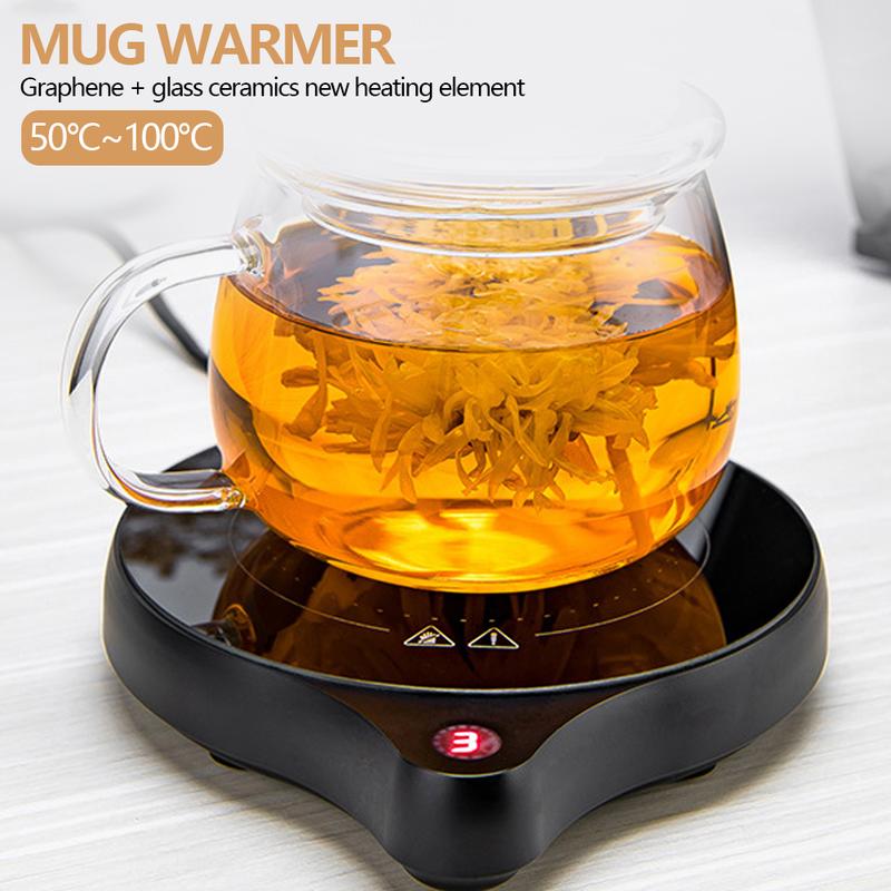 200W Cup Heater Mug Warmer 100°C Hot Tea Boilers Warmer Coaster ...