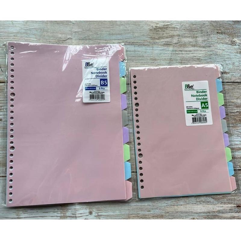 B&E Binder Notebook Divider 9pcs - TikTok Shop Philippines
