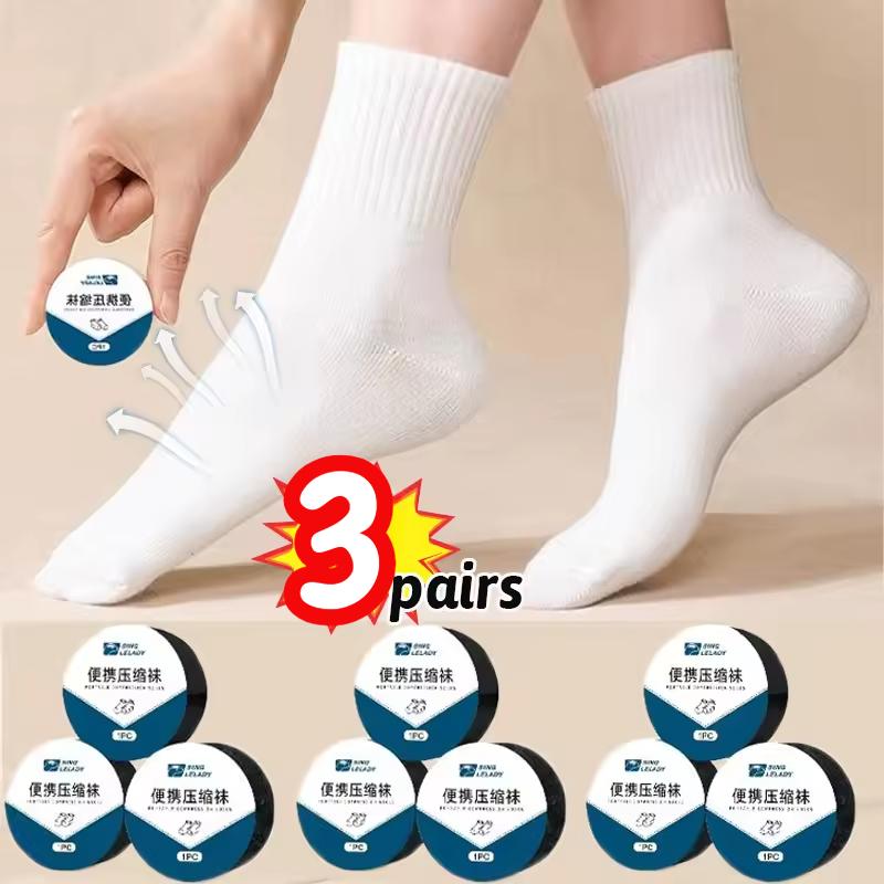 1/3 Pairs Disposable Socks Low Mid-tube Breathable Casual Solid ...