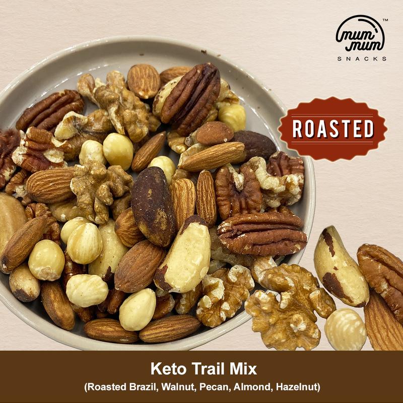 Keto Roasted Trail Mix - Brazil, Walnut, Pecan, Almond & Hazelnut ...