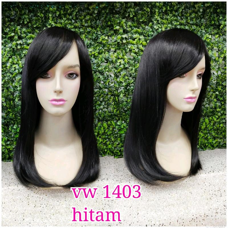 wig poni rambut palsu wanita Dewasa pendek panjang 40 cm Lurus - Shop ...