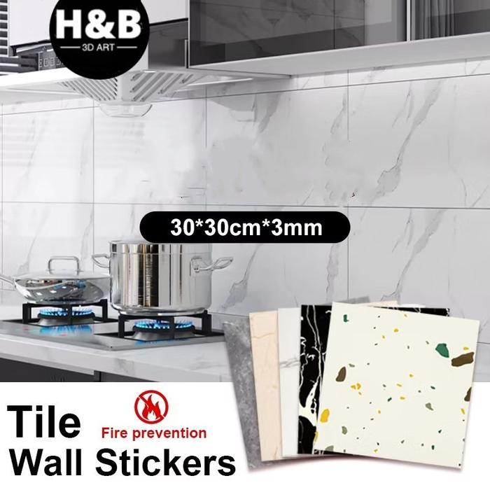 Promo Vinyl Marble Wallpaper Dinding 30x30cm (Ketebalan 3mm) / Vinyl ...