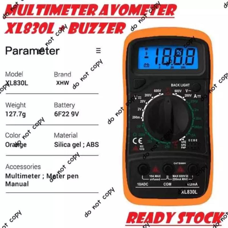 avo meter digital,Portable LCD Digital Multimeter XL830L Voltmeter ...