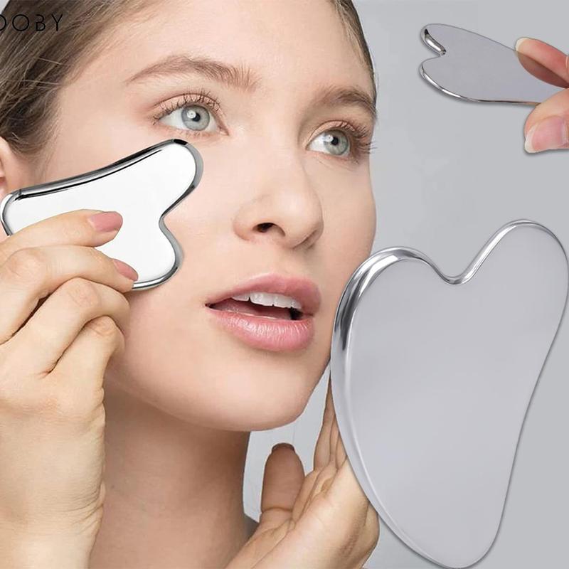 Face Skin Care Massage Tools Stainless Steel Roller Gua Sha Set ...