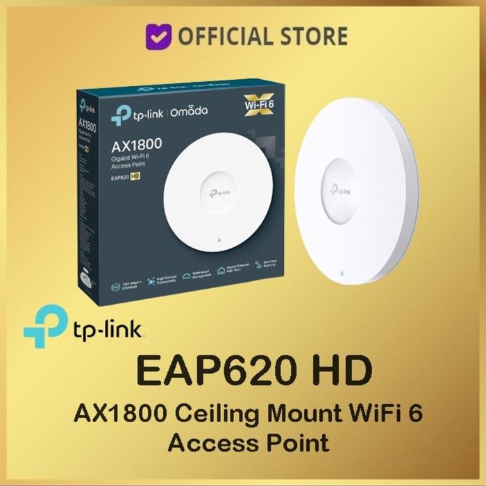Promo Tp-Link EAP620 HD AX1800 Wireless Dual Band Ceiling Mount Access ...