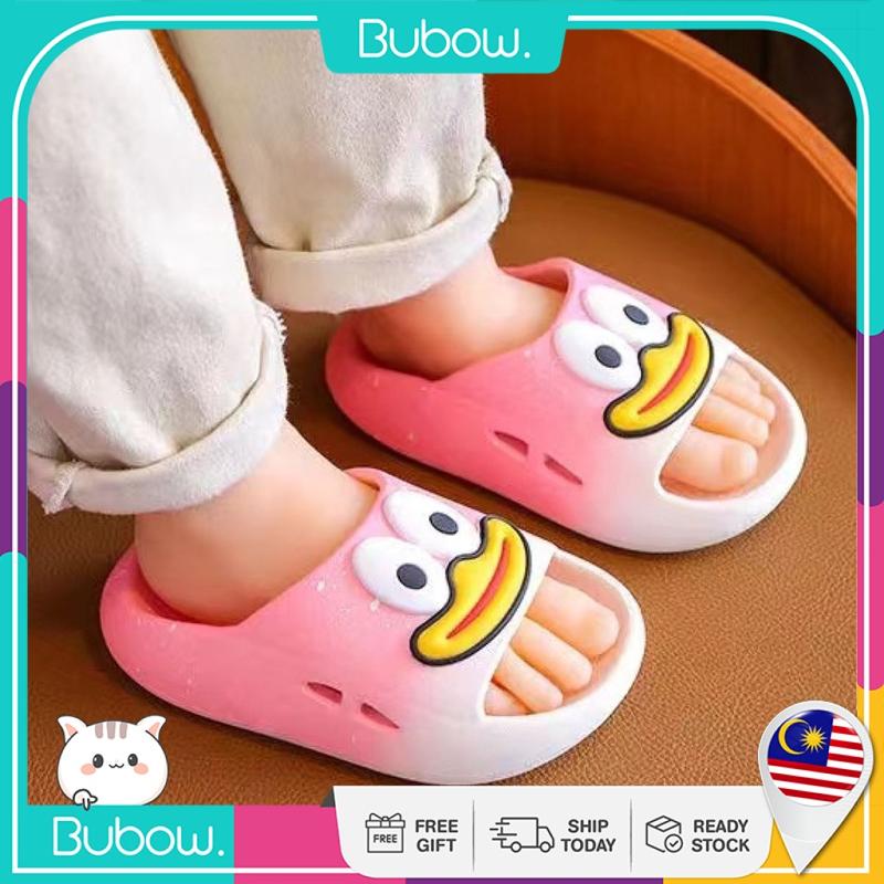 READY STOCK🔥BUBOW Cute Kids Home Slipper Budak Perempuan Selipar ...