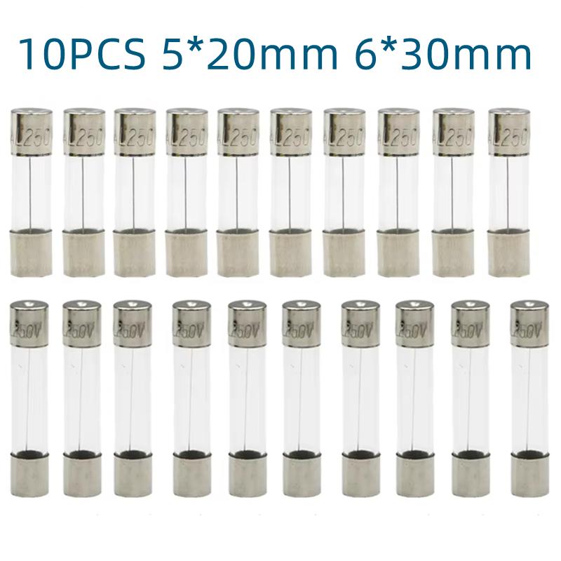 Fius Tiub Kaca Tiupan Pantas, 5x20mm, 6x30mm, 10pcs / lot, 250V, 0.5 0. ...
