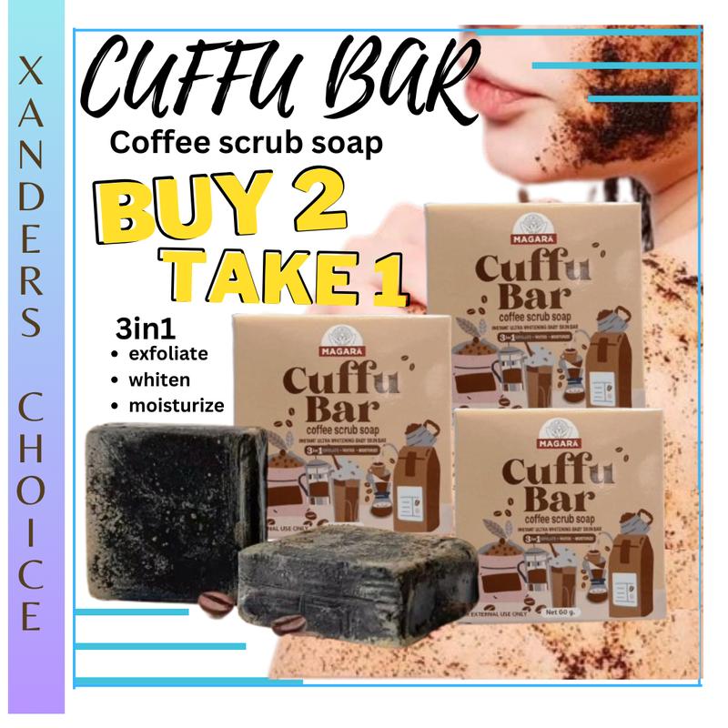 BUY 2 TAKE 1 Cuffu Bar Coffee Scrub Soap 3 in 1 Exfoliate Whiten ...
