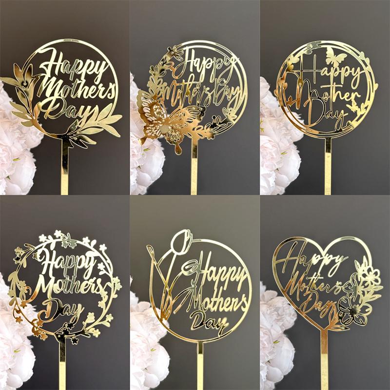 Topper Kek, Tema Selamat Hari Ibu dan Hari Jadi, Warna Emas, - TikTok ...