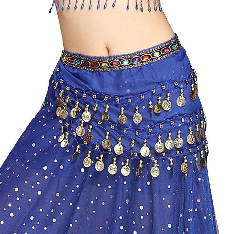 Shiny Sequins Tassels Dancer Skirt Waist Chain Hip Scarf Belly - TikTok ...
