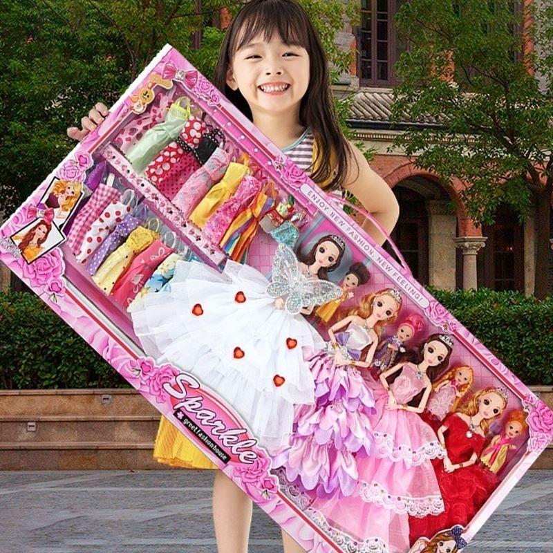 Set anak patung Barbie untuk gadis, pakaian luar, kotak hadiah - TikTok ...