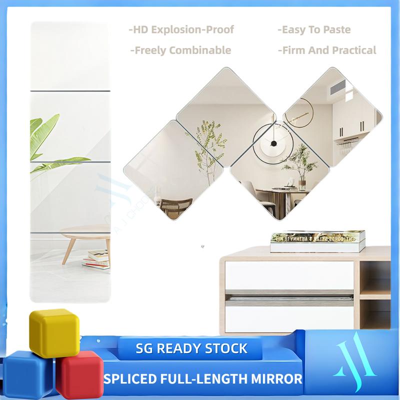 [SG Stock]Full-length mirrors fitting mirrors wall-clinging household ...