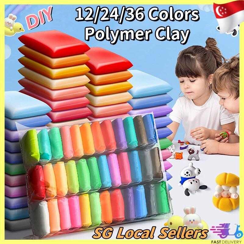 [SG Ready Stock]12/24/36 Colors Polymer Clay Super Light Soft Modeling ...