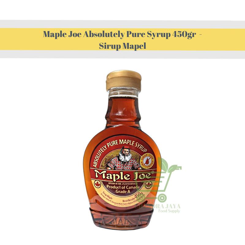 Maple Joe Absolutely Pure Syrup 450gr Sirup Mapel Rendah Lemak - Shop ...