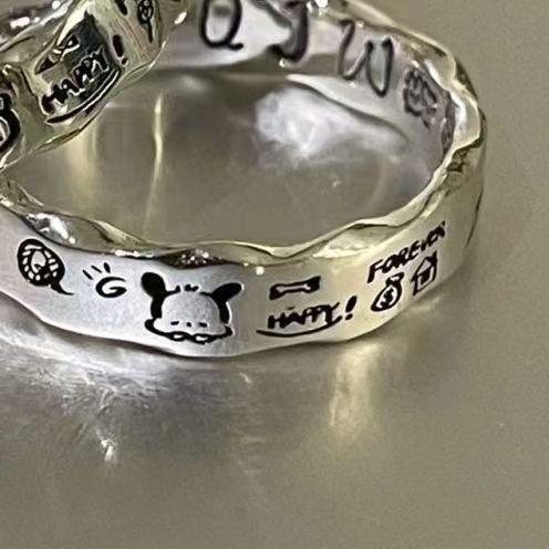 KT Graffiti Cat Couple Rings, Minimalist Style, Wavy Pochacco, - TikTok ...