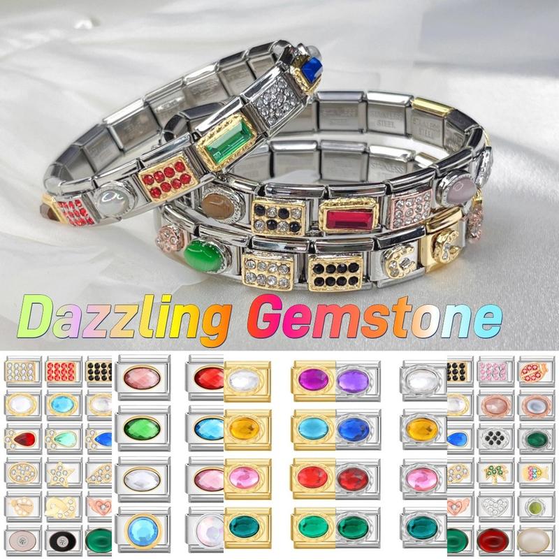 Diamonds Charms Italian Modular Bracelet Charm Links Fit 9mm - TikTok ...