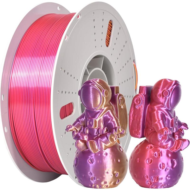 Silk PLA Tri Color Filament 1.75mm 3D Printer Filament Coextrusion Red ...