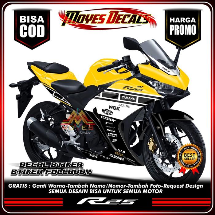 Promo Decal R25 Full Body Decal Yamaha R25 Decal Motor R25 motorcycle ...