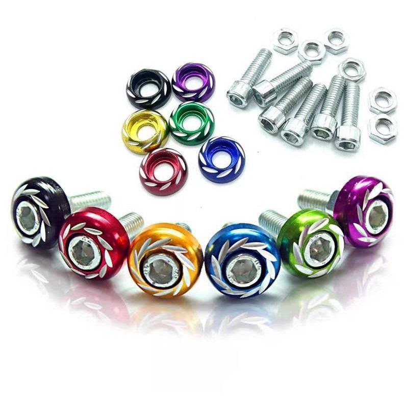 Screw M6 Skru Plate Number Aluminum Alloy Motorbike Nut Viso - TikTok ...