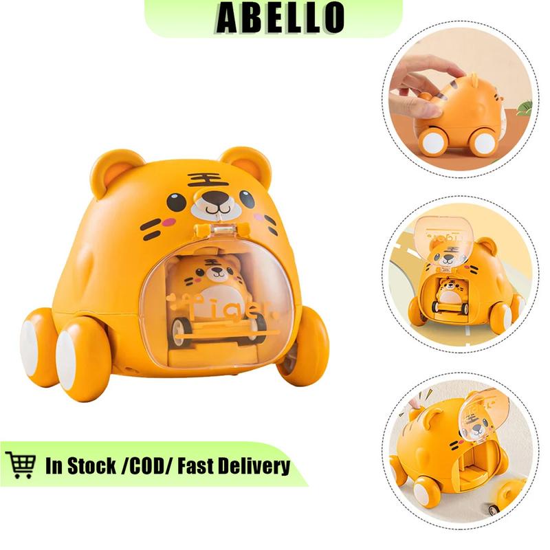 Funny Animals Racing Model Cars Toys For Babies Pull Back Ejection ...