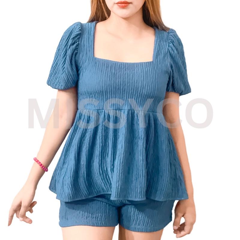 MISSYCO DREA Puff Sleeves Coordinates Terno Set Puff Sleeves - TikTok ...