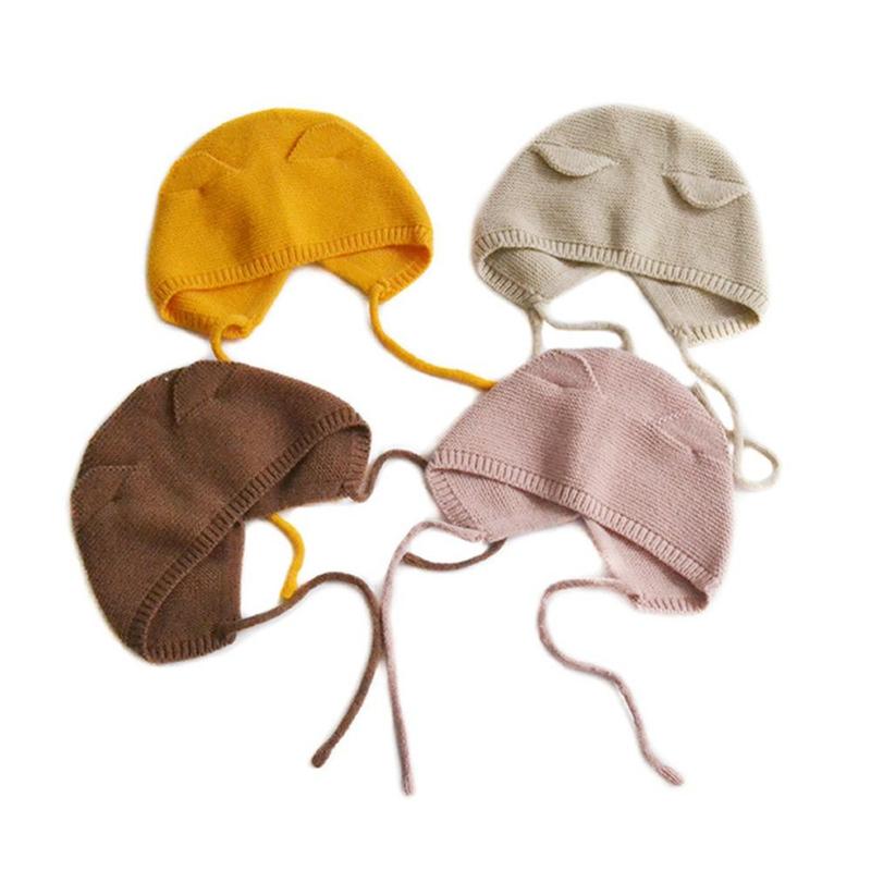 Topi Rajutan Bayi, Kalis Angin, Warna Pepejal, dengan Telinga, - TikTok ...