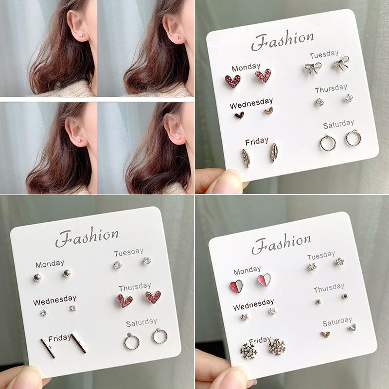 【Fulisa】One week earring set Beautiful earrings simple fashion - TikTok ...
