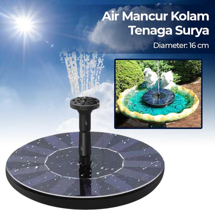 Jual COD Alat Mesin Air Mancur Kolam Ikan Taman Tenaga Solar Cell Panel ...