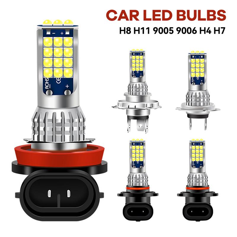 1PC Car LED Headlight H8 H11 9005 9006 H4 H7 LED Lights 6000 - TikTok ...