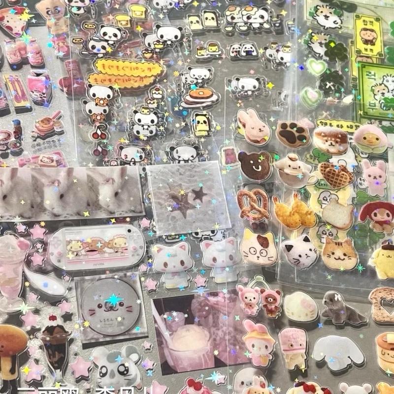 พร้อมส่ง สติ๊กเกอร์ แพค4ชิ้น คละลาย Y2K PET สติกเกอร์กลิตเตอร์ - TikTok ...