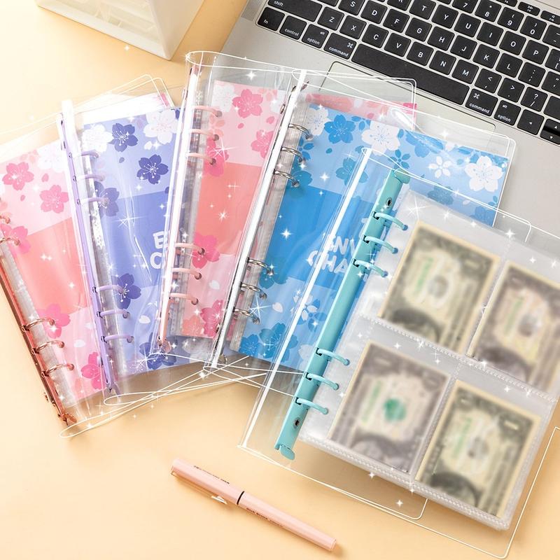Transparent A5 binder PVC Mini binder Portable Loose leaf notebook ...