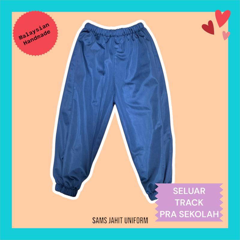 Seluar Track Pra Sekolah (Seluar sukan tricot pra sekolah fully ...