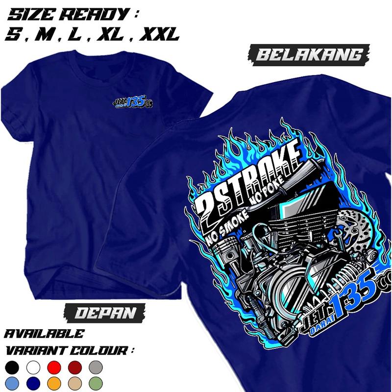 Kaos 2 STROKE RX KING JET DARAT NO SMOKE NO POKE/ kaos Distro motif ...