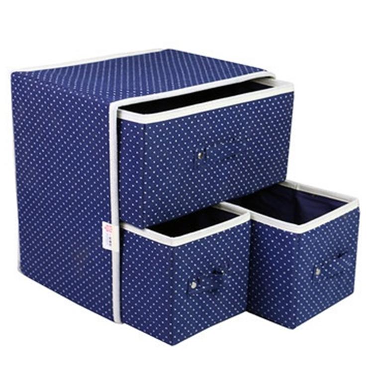 Foldable Woven Clothing Storage Box Organiser Blue - TikTok Shop ...